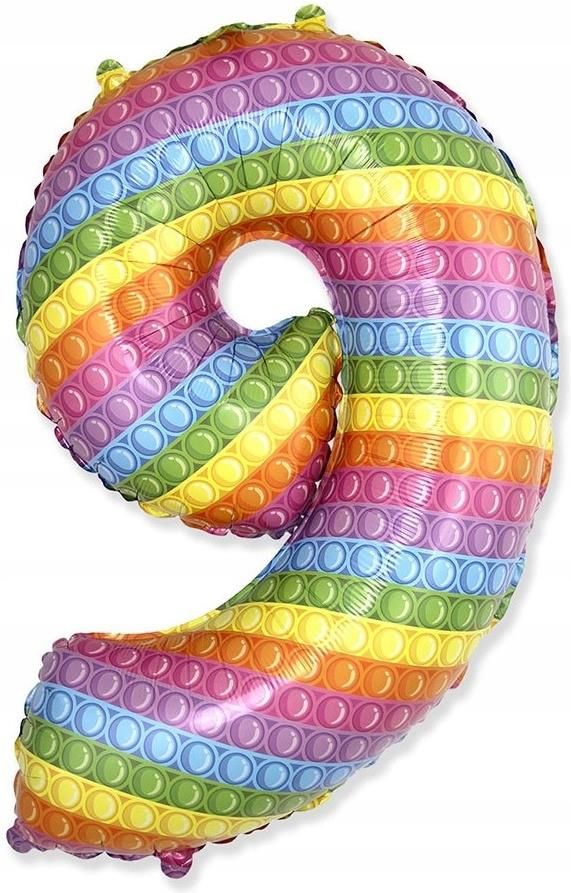 Balon Foliowy Cyfra 9 Dziewięć Pop It Party 85Cm - Ceny i opinie - Ceneo.pl