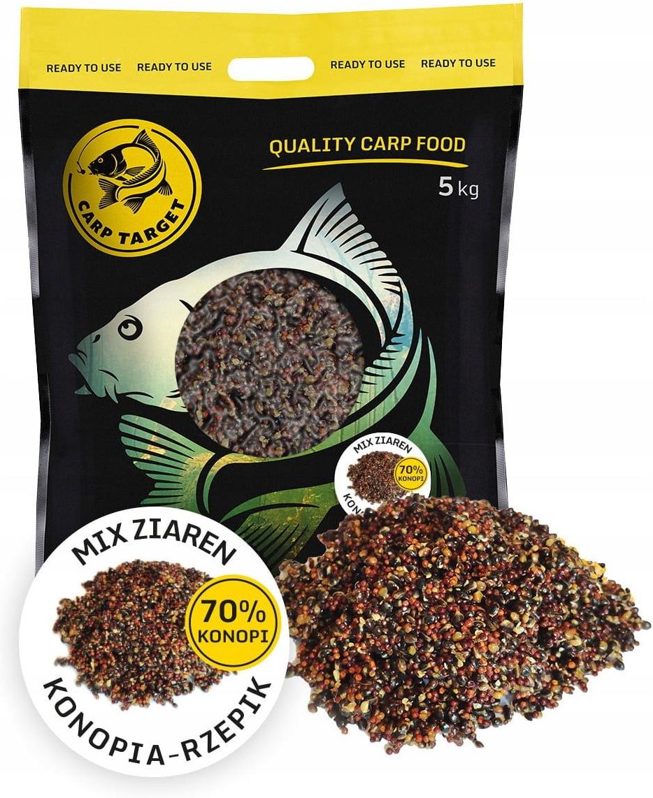 Carp Target Mix Ziaren Konopia Rzepik 5 Kg 0053 - Ceny i opinie - Ceneo.pl
