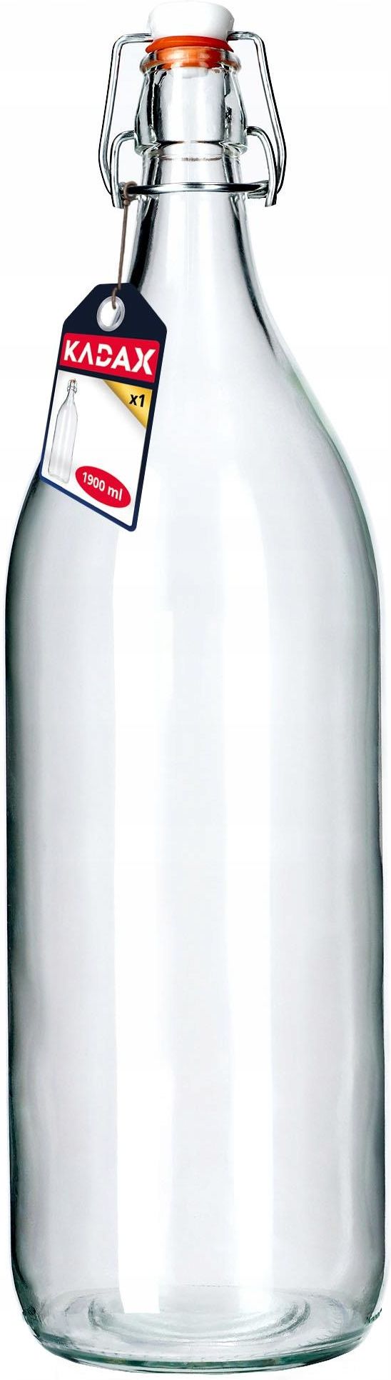 Kadax Butelka Szklana Z Zakrętką Nalewki Wino 2L 1szt. K3339 - Ceny i ...