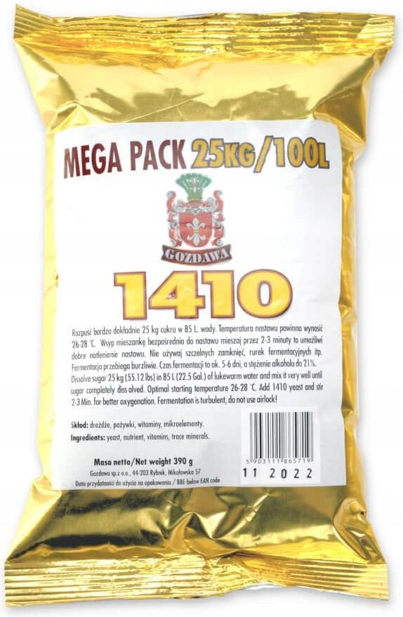 Drożdże Gorzelnicze Gozdawa 1410 Mega Pack 100L - Ceny i opinie - Ceneo.pl
