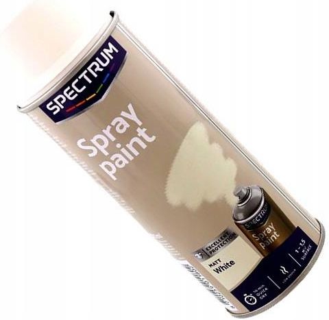 Spectrum Biała Matowa Farba 400Ml Lakier W Sprayu Akrylowy - Ceny i ...
