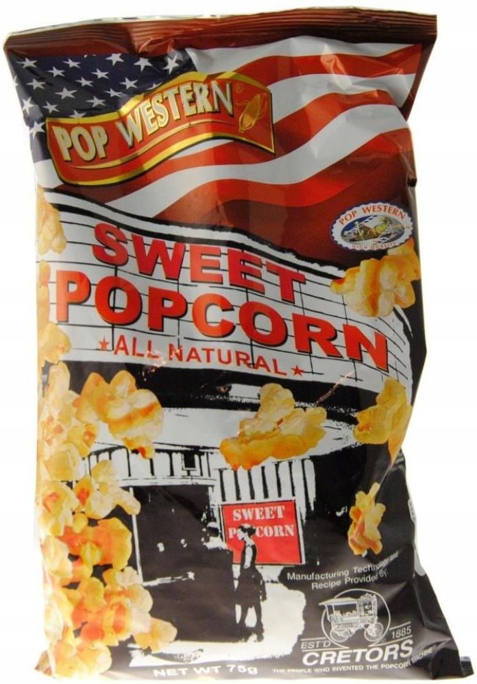 Pop Western Sweet Popcorn Prażony Na Słodko 75g - Ceny i opinie - Ceneo.pl