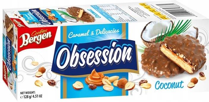 Ciastka Bergen Obsession Kokos Coconut 128g - Ceny i opinie - Ceneo.pl