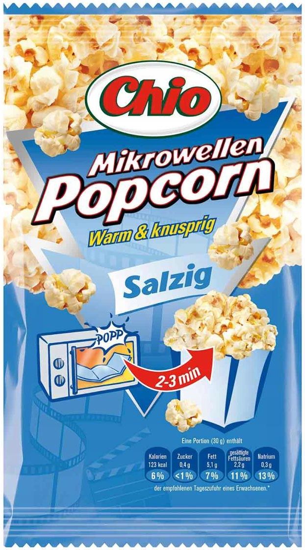 Chio Popcorn Solony Salzig Do Mikrofali Z Niemiec - Ceny i opinie ...