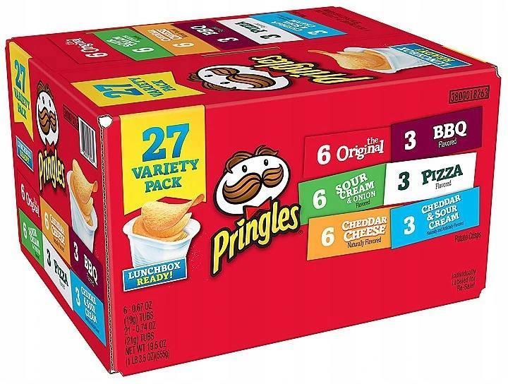 Pringles Chipsy Variety Pack 27 Cup 555g Z Usa - Ceny i opinie - Ceneo.pl