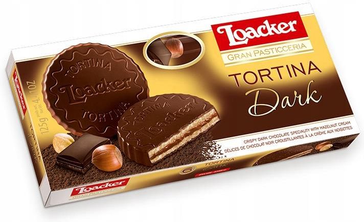 Loacker Tortina Dark Wafle W Ciemnej Czekoladzie - Ceny i opinie - Ceneo.pl