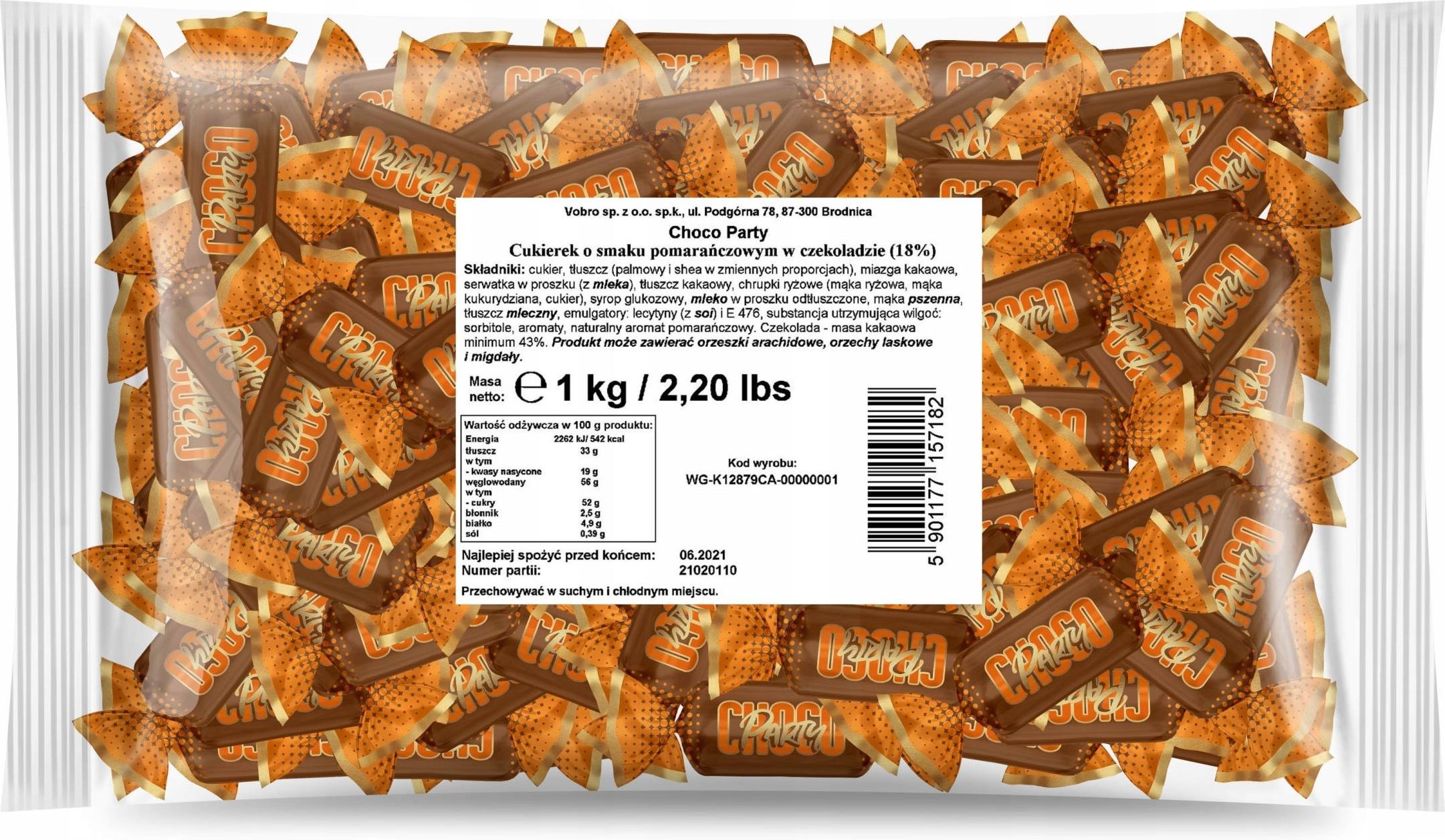 Vobro Choco Party Cukierki W Czekoladzie 1kg - Ceny i opinie - Ceneo.pl