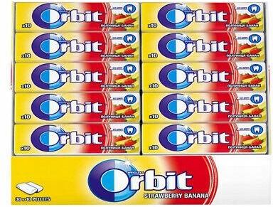 Orbit Guma Strawberry Banana 30Szt - Ceny i opinie - Ceneo.pl