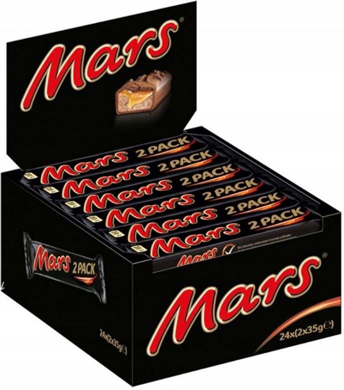Mars Baton Czekoladowy 2 Pack 70g x 24Szt Opakowanie Zbiorcze - Ceny i ...