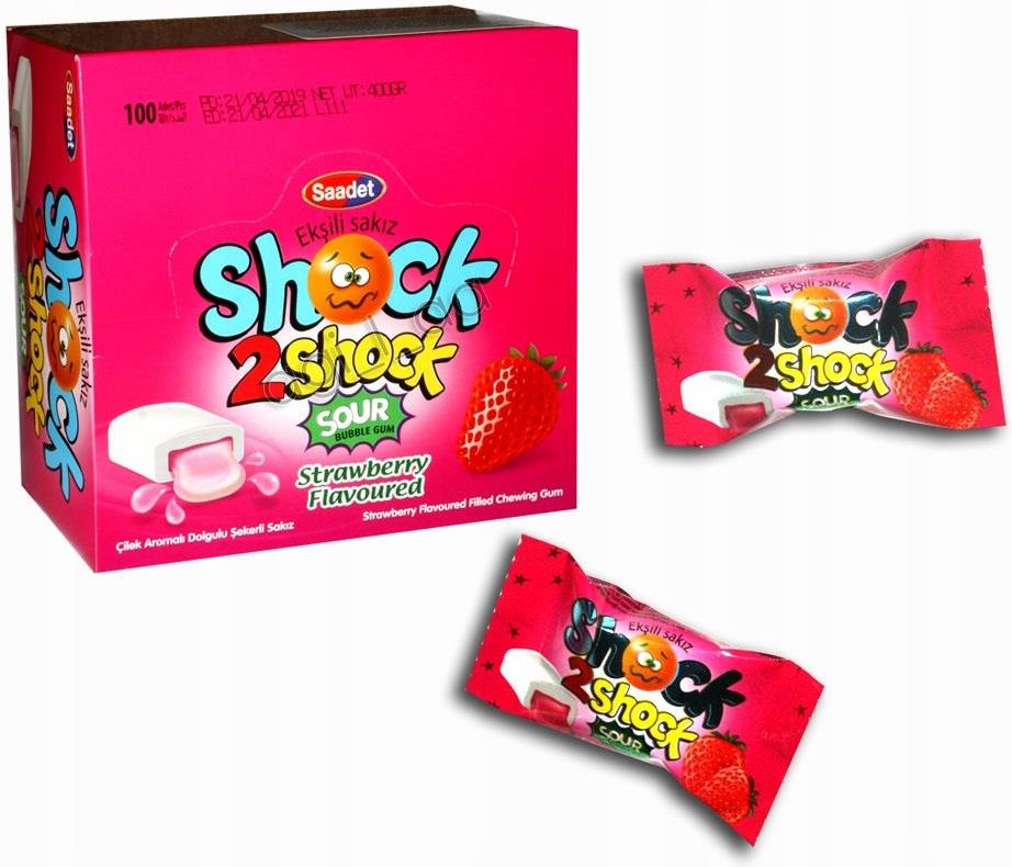Guma Shock 2 Kwaśna Truskawka 100Szt - Ceny i opinie - Ceneo.pl