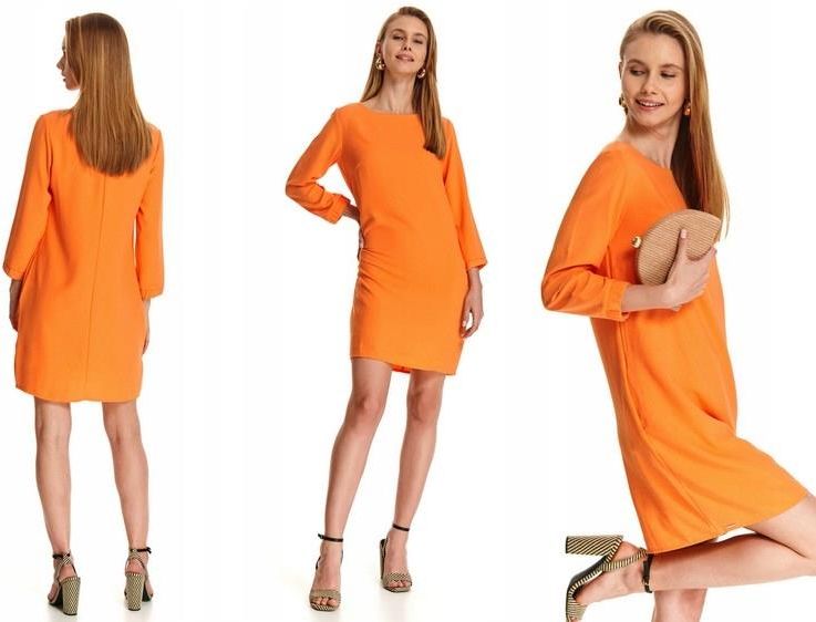 K7471 Top Secret Pomarańczowa Prosta Sukienka _40 - Ceny i opinie ...