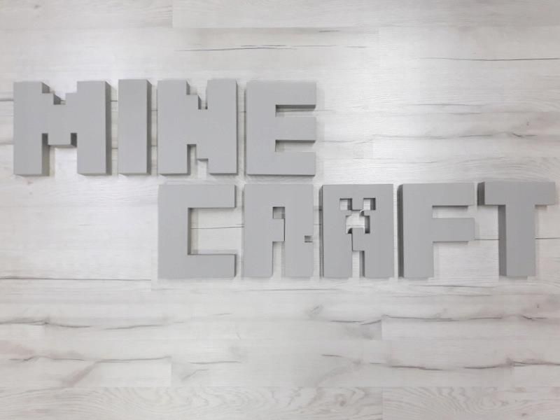 Minecraft Duża Ozdoba 3D Na Ścianę Minecraft Napis - Opinie i ...