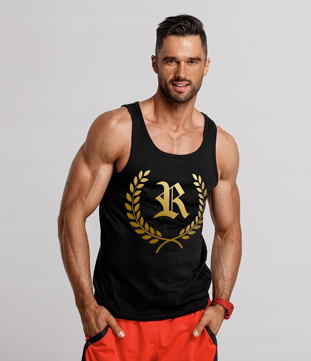 Real Pharm Tanktop Black Gold Laur Logo Rozmiar Xxxxl - Ceny i opinie ...