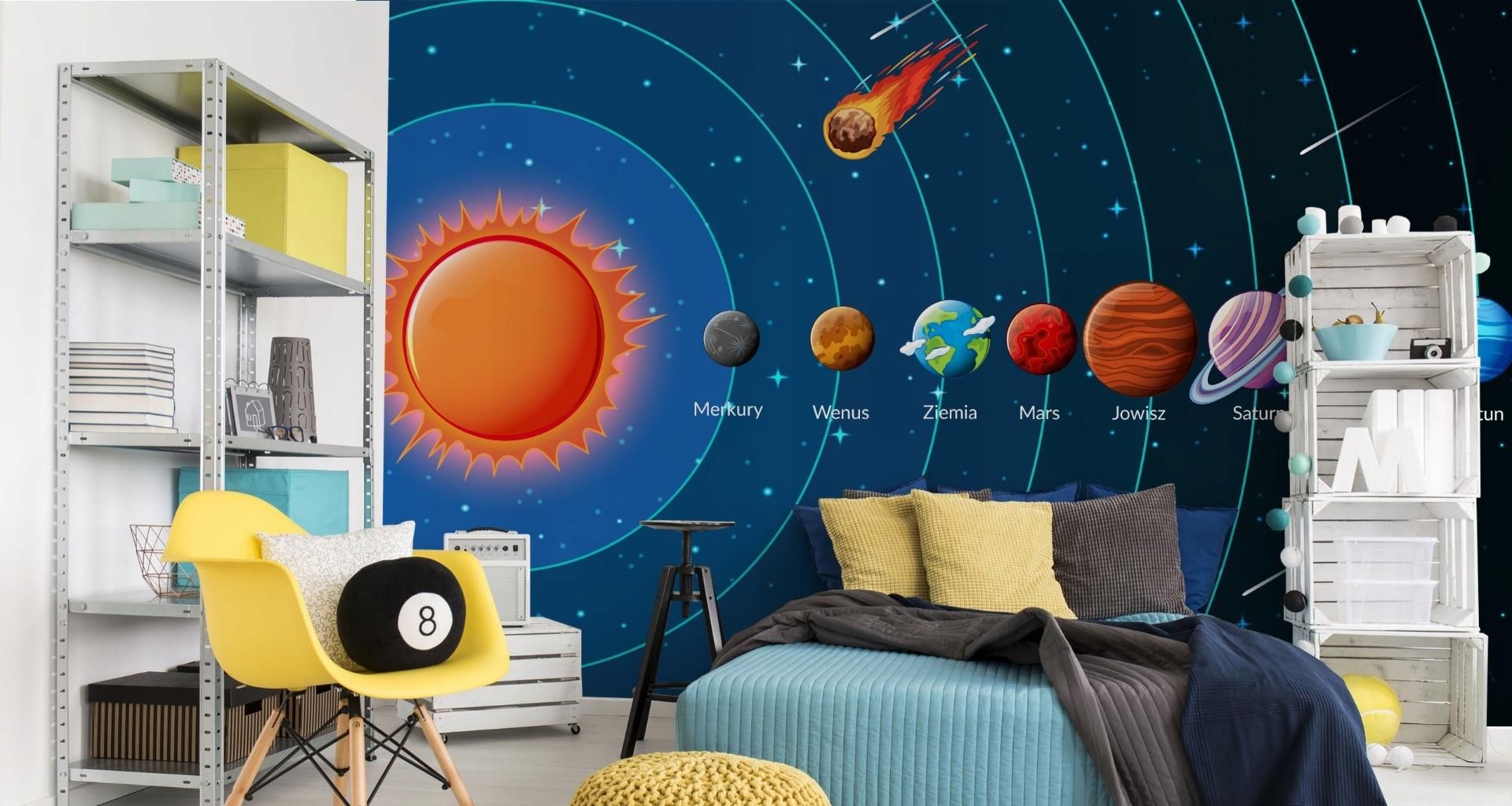 Muralo Fototapeta Model Kosmosu Planety Słońce 3D 270X180 - Opinie i ceny na Ceneo.pl