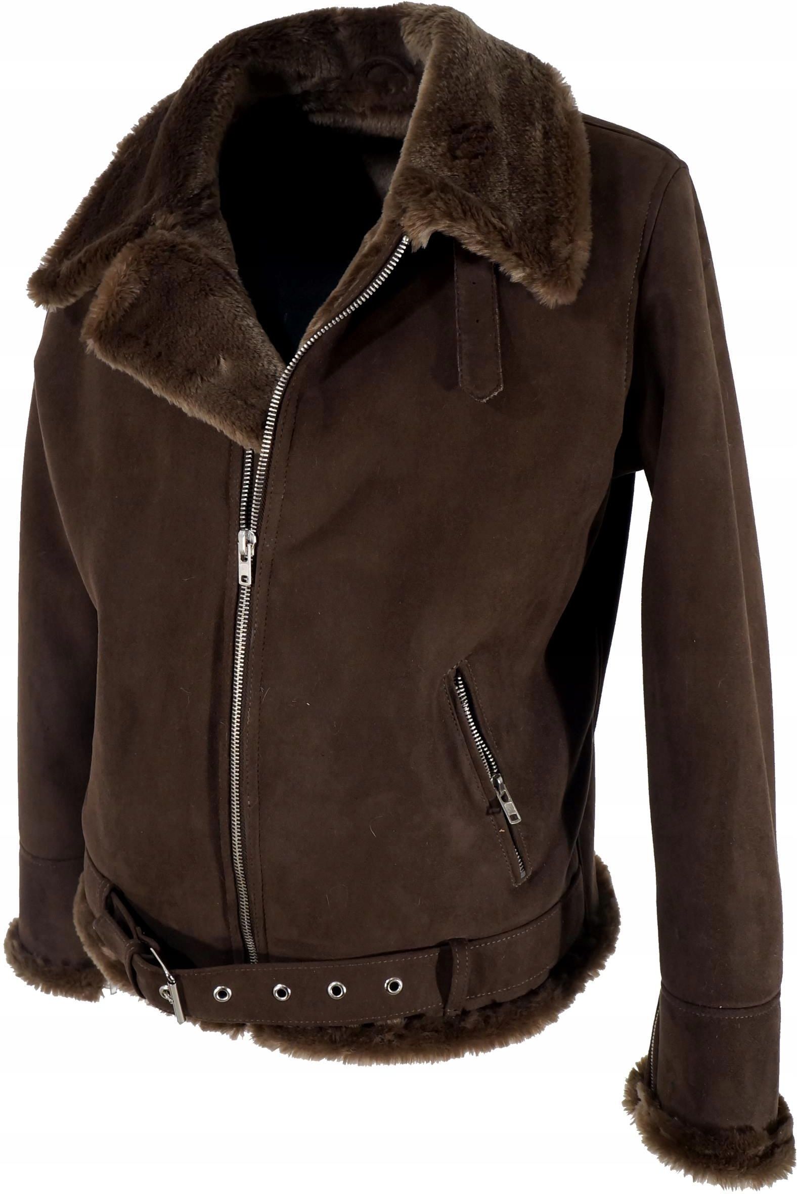 Zimowa Kurtka Pilotka Męska Brązowa Kożuch Eco NR1 - Ceny i opinie ...