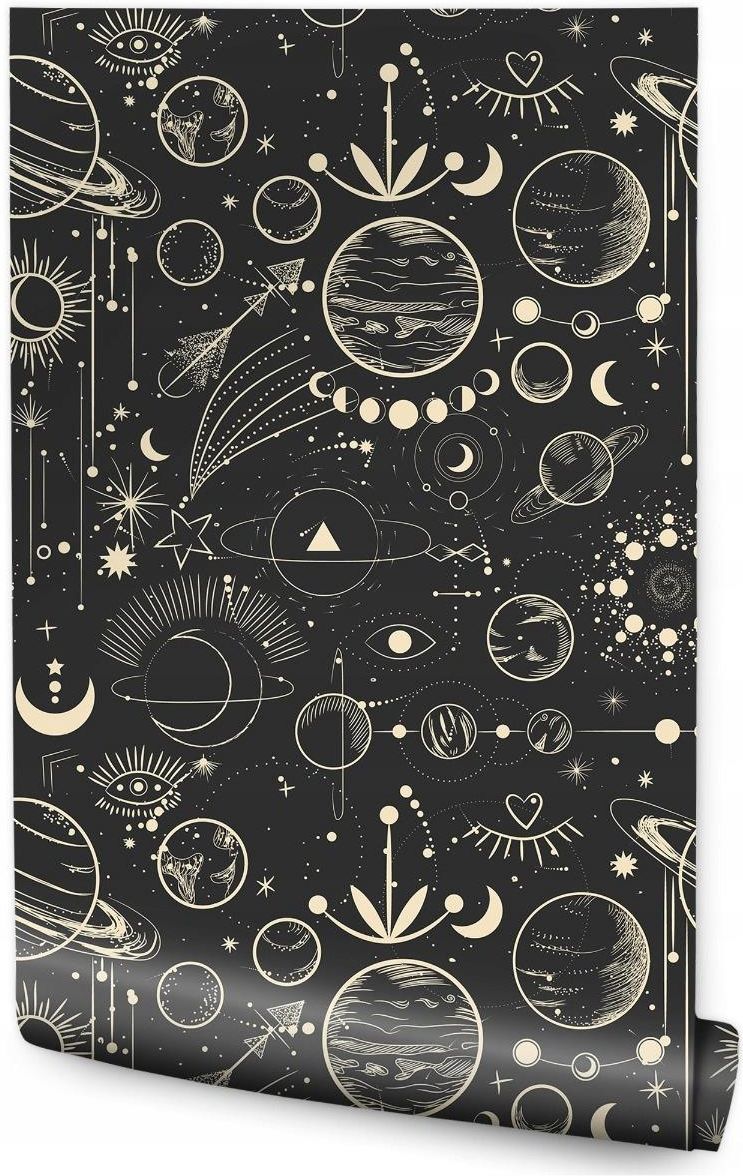 Muralo Tapeta Ścienna Księżyce Planety Kosmos Styl Boho - Opinie i ceny na Ceneo.pl