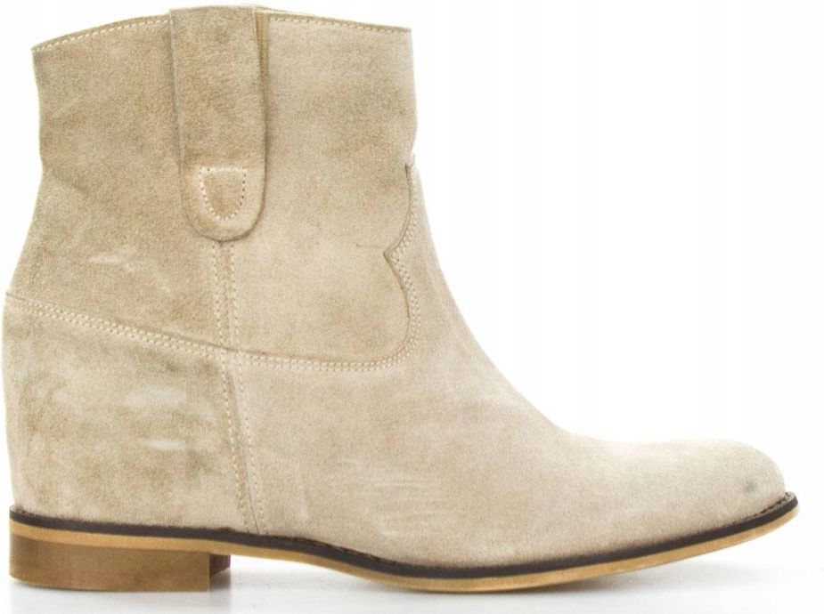 Taupe Zamszowe Botki Ukryty Koturn Wygodne 41 - Ceny i opinie - Ceneo.pl