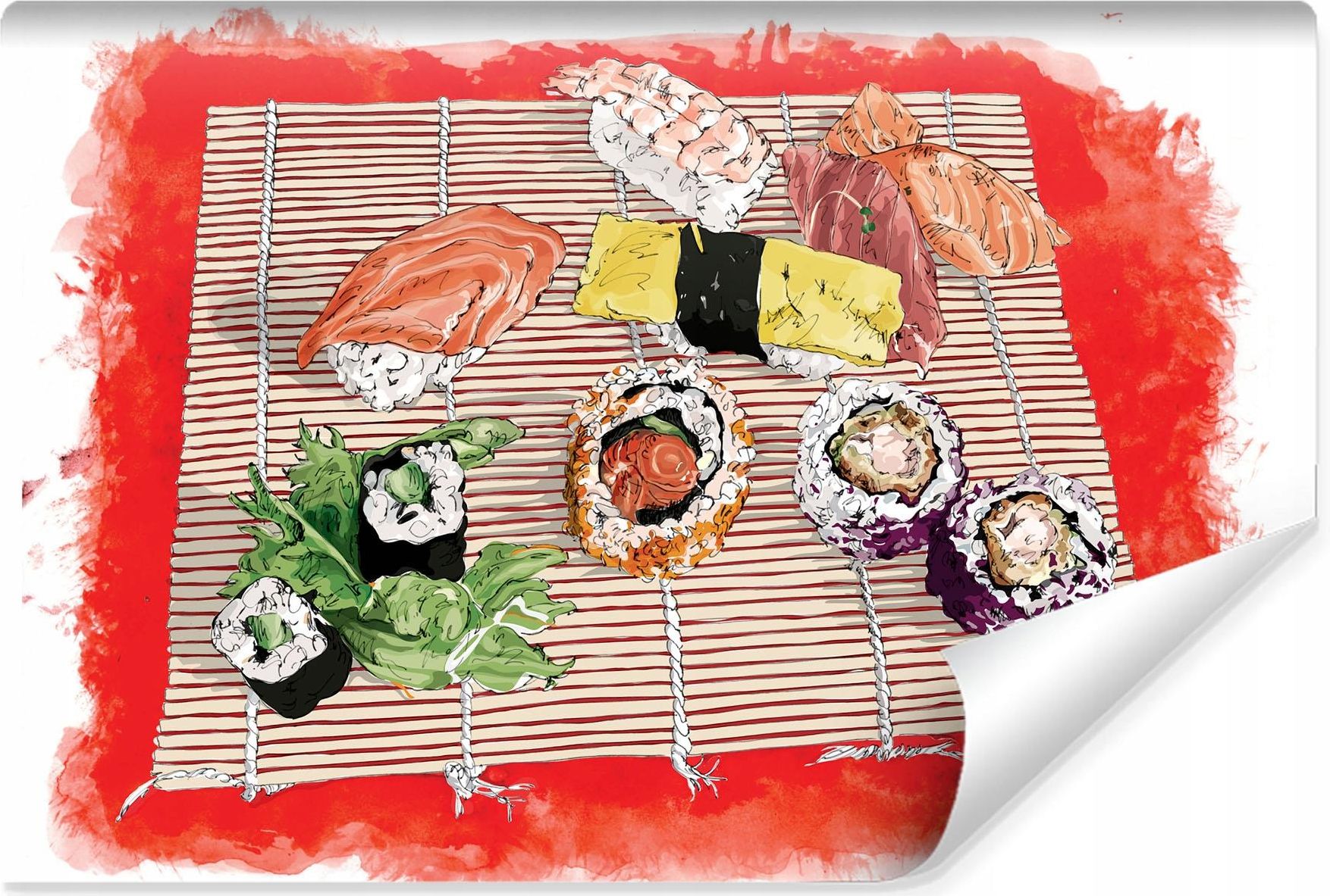 Fototapeta Do Jadalni Sushi Rysunek Dekor 135x90 - Opinie i ceny na ...