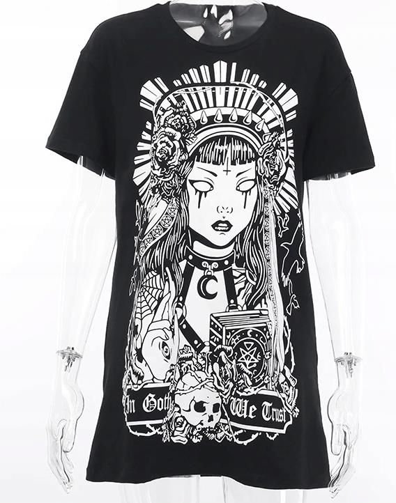 Goth Rock Witch T Shirt In Goth We Trust Księzyc - Ceny i opinie - Ceneo.pl