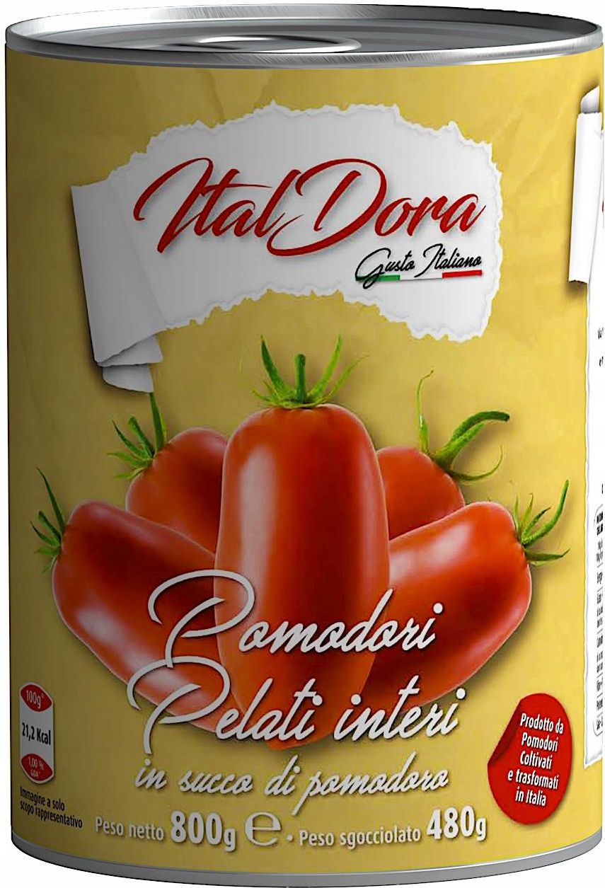 Włoskie Pomidory Pelati Bez Skórki Ital Dora 800g - Ceny i opinie ...