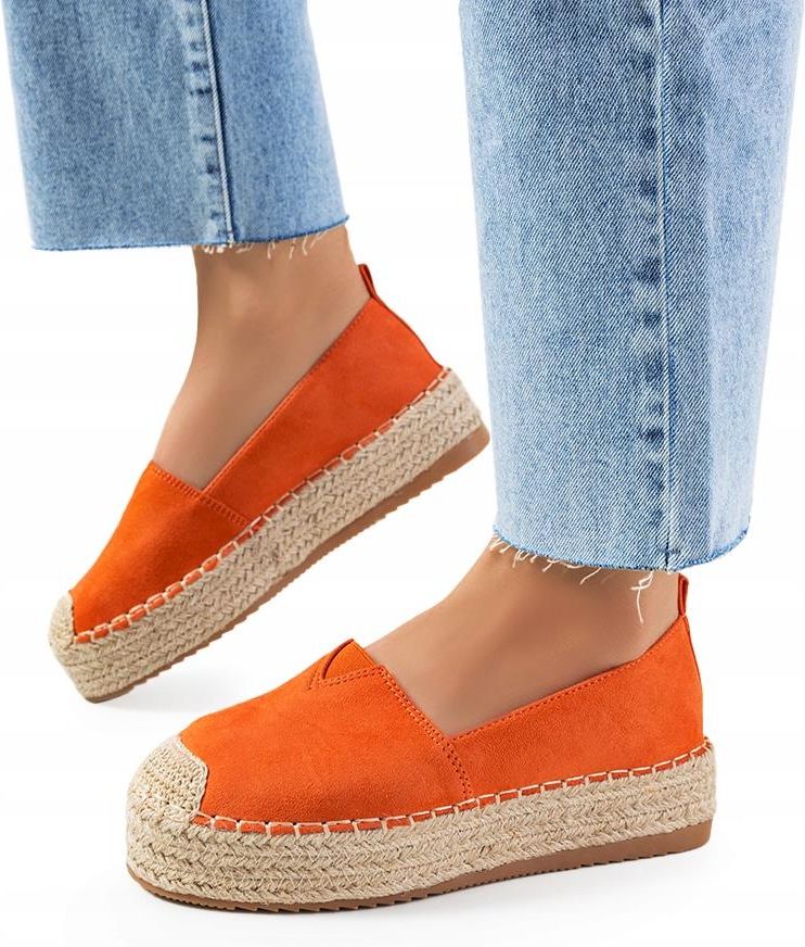 Pomarańczowe espadryle platforma buty 7802-P 40 - Ceny i opinie - Ceneo.pl