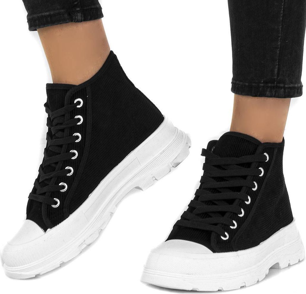 6366 Czarne Wysokie Trampki Palladi Platforma 38 - Ceny i opinie - Ceneo.pl