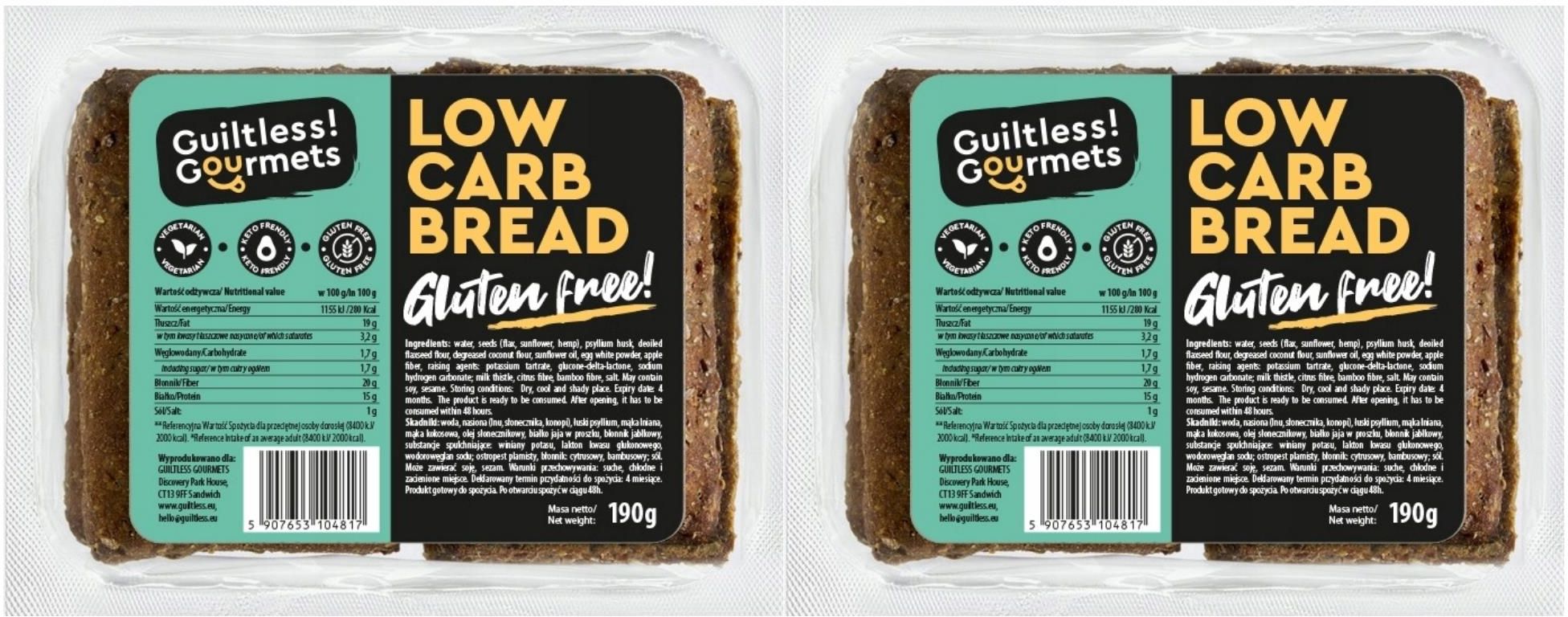 2 x Guiltless Gourmets Keto Chleb Bezglutenowy - Ceny i opinie - Ceneo.pl