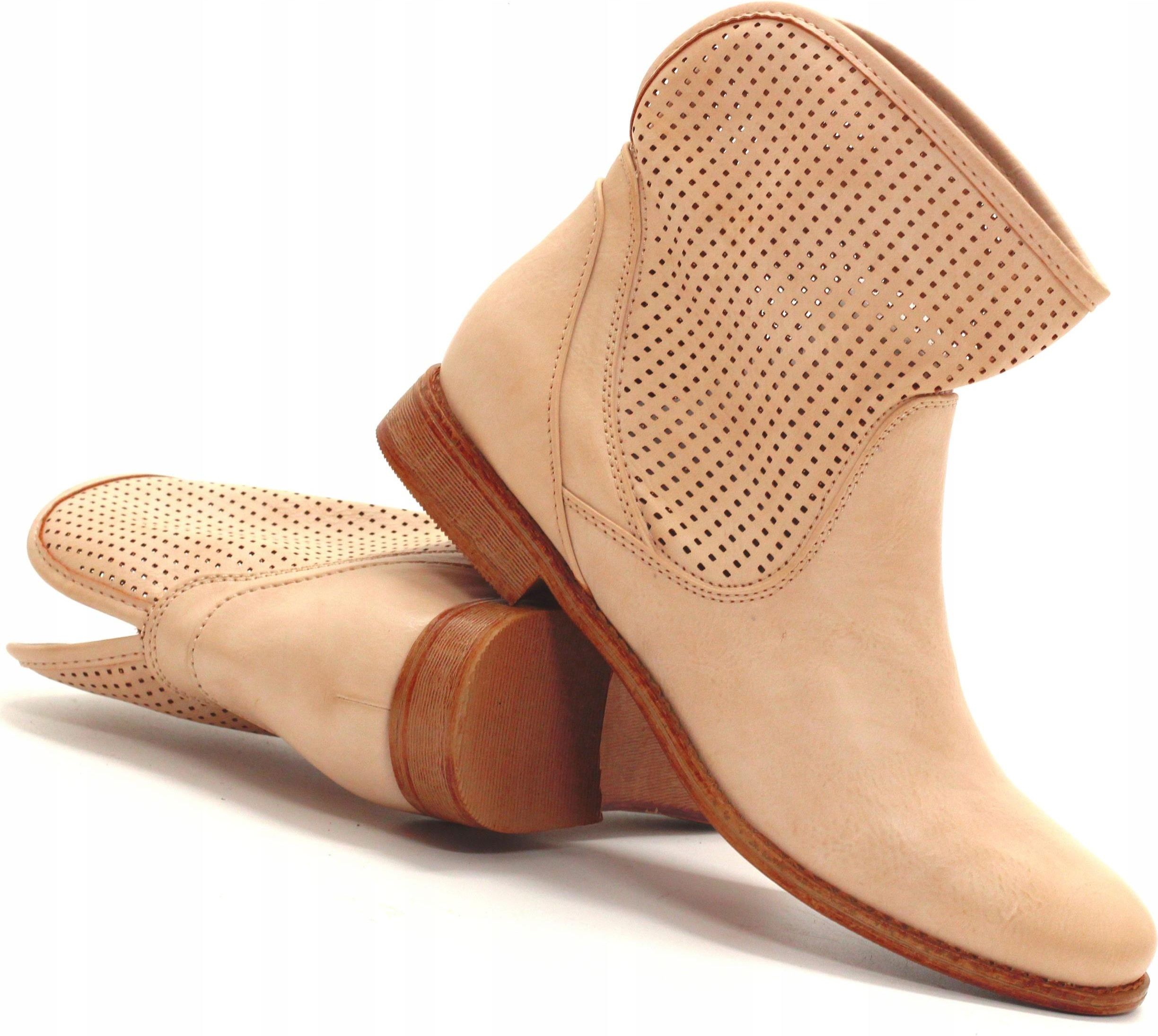 Botki Damskie Ażur Buty Płaskie Na Wiosne - Ceny i opinie - Ceneo.pl