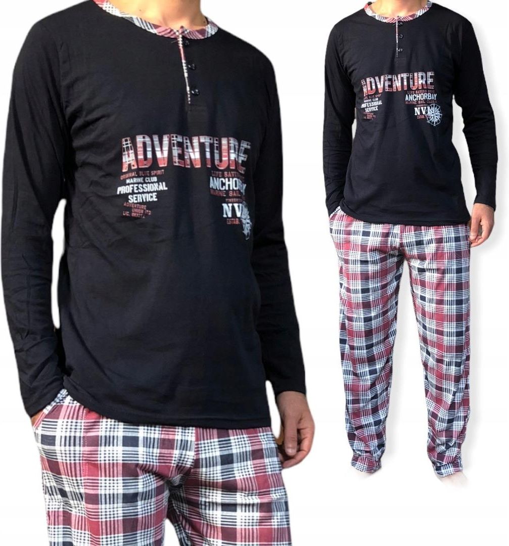 Pizama Meska 100% Bawelna M-L-XL-2XL-3XL - Ceny i opinie - Ceneo.pl