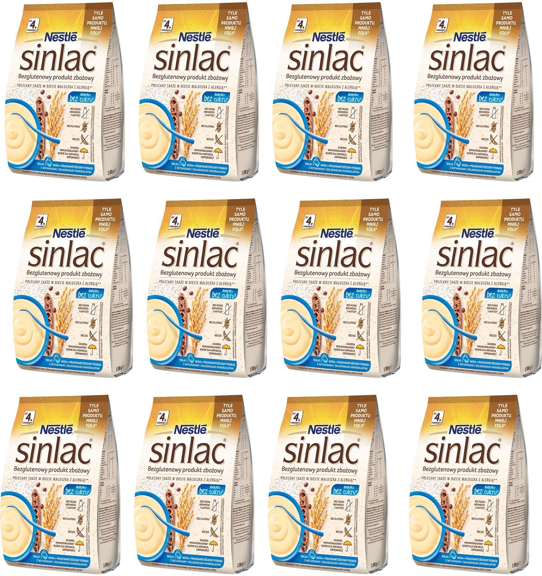 Nestle Sinlac Bezglutenowy Produkt Zbożowy Bez Dodatku Cukru dla ...
