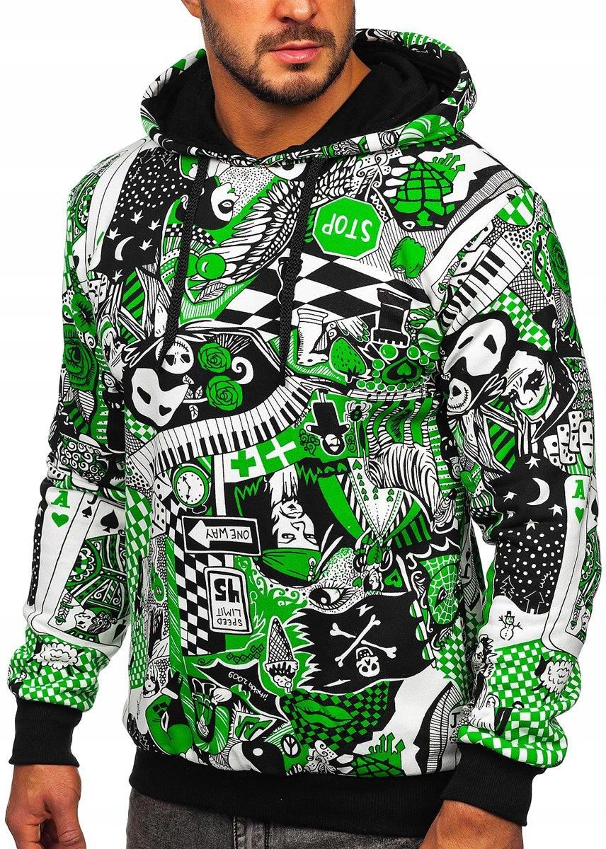 Bluza Męska Z Nadrukiem Zielona 141035 Denley_xl - Ceny i opinie - Ceneo.pl