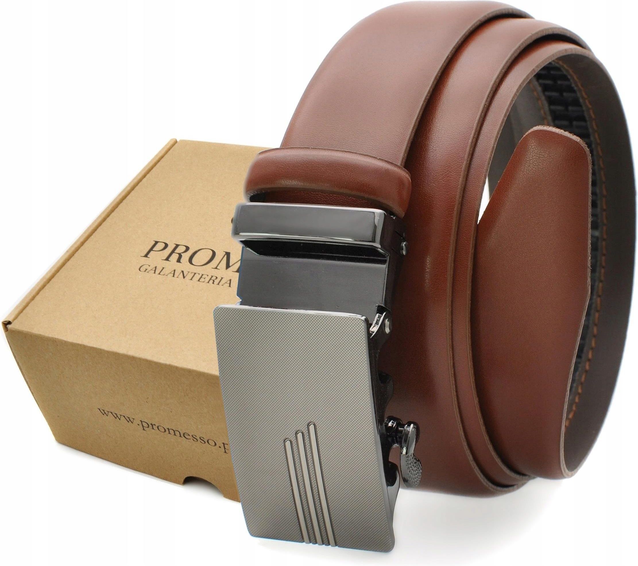 Polski Pasek Skórzany Brązowy Automat 3 Męski BR62 - Ceny i opinie ...