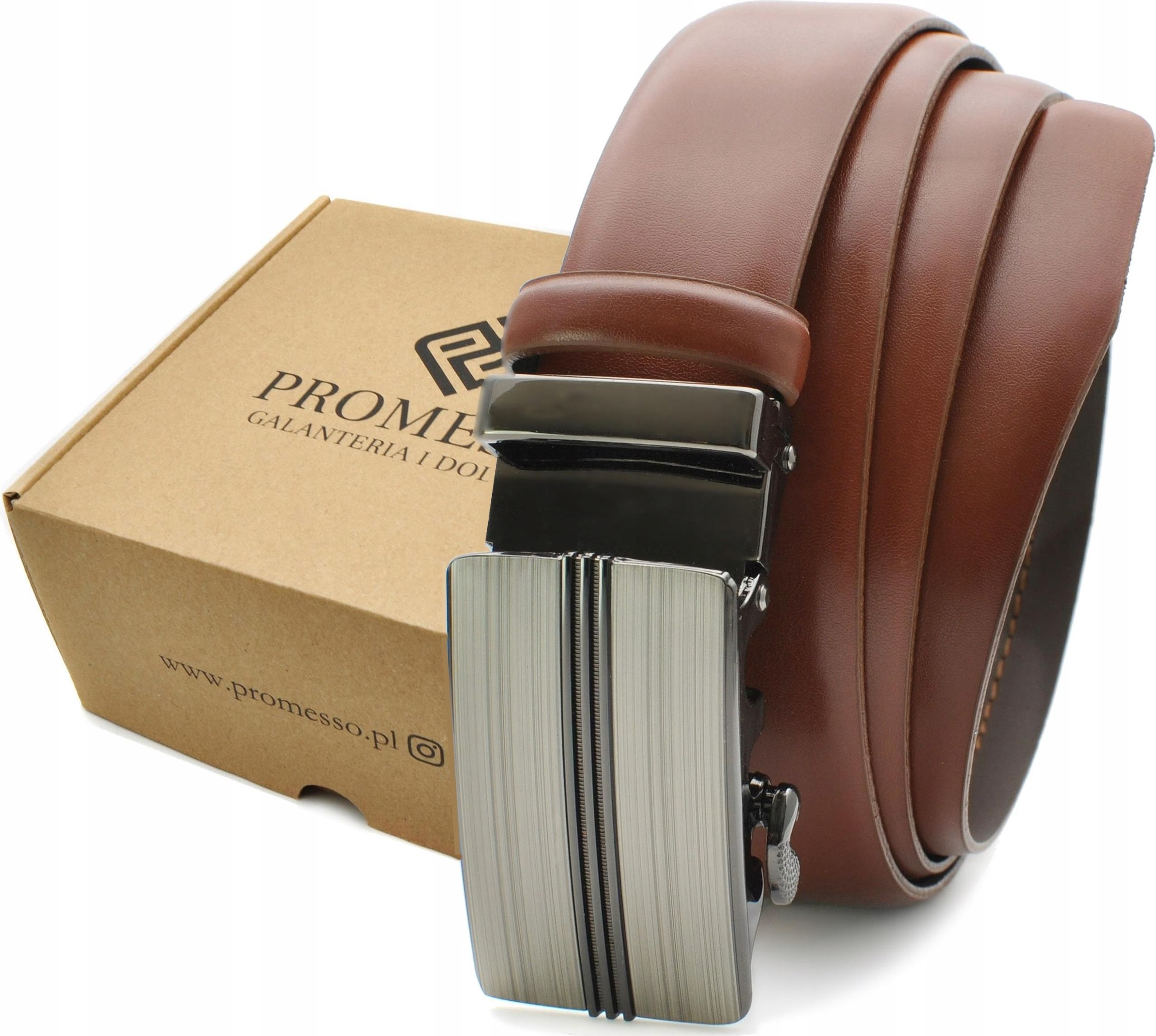 Polski Pasek Skórzany Brązowy Automat 3 Męski BR75 - Ceny i opinie ...