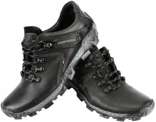 Półbuty Męskie Trekingowe Skórzane Czarne46POLSKIE - Ceny i opinie ...