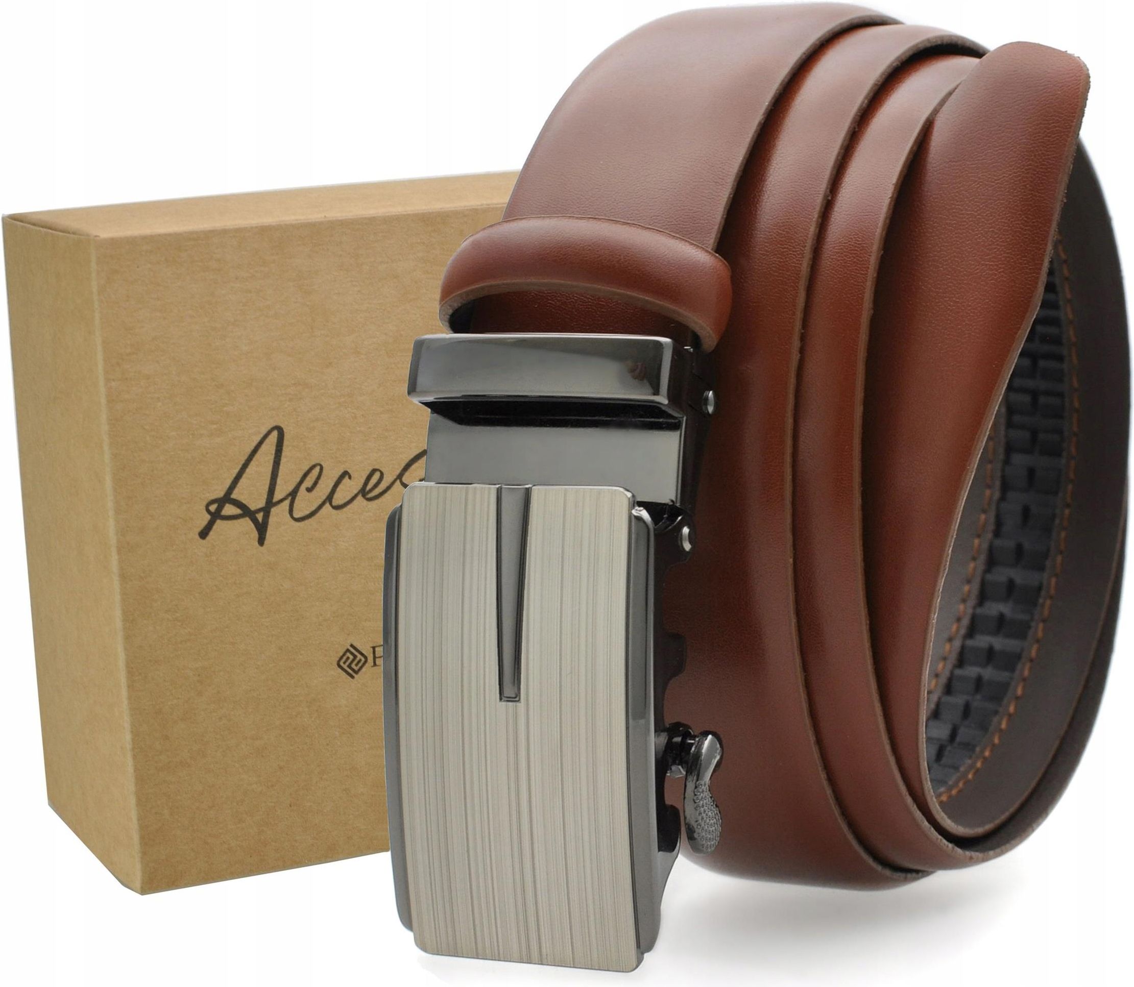 Polski Pasek Skórzany Brązowy Automat 3 Męski BR72 - Ceny i opinie ...