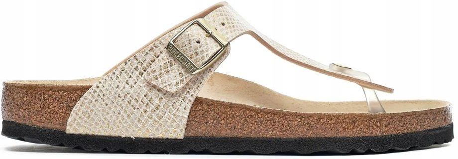 Klapki Beżowe Birkenstock Gizeh Shiny 1018481 - Ceny i opinie - Ceneo.pl