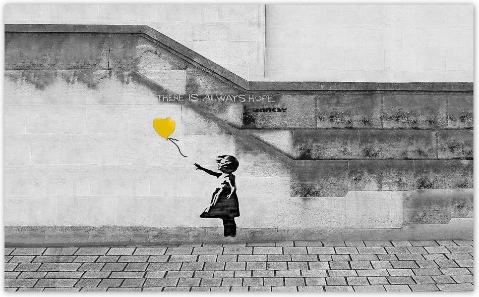 Fototapeta 416X254 Banksy Always Hope Mural - Opinie i ceny na Ceneo.pl