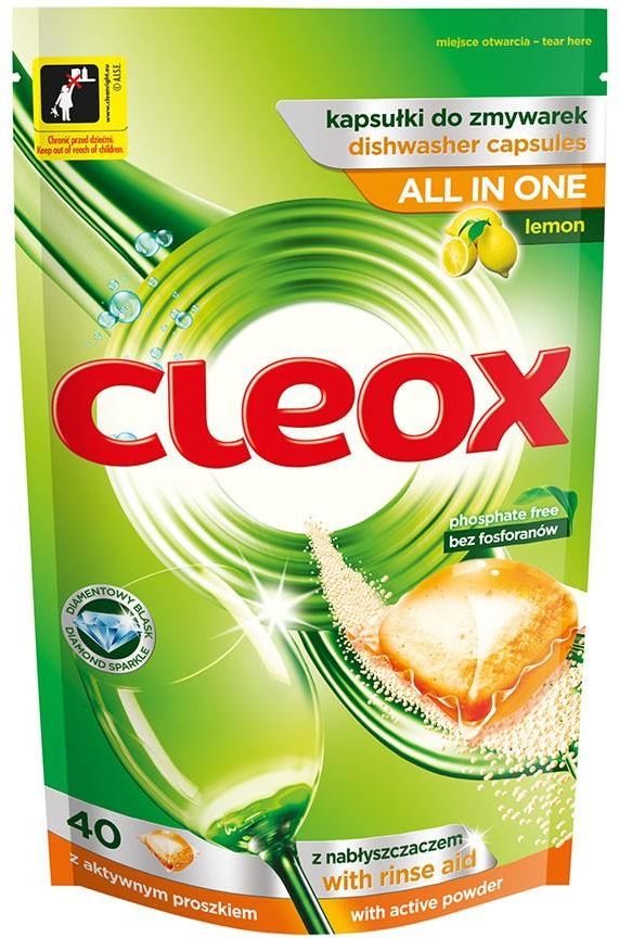 Cleox CLEOX- Kapsułki proszkowe do zmywarki 40szt. - Opinie i ...