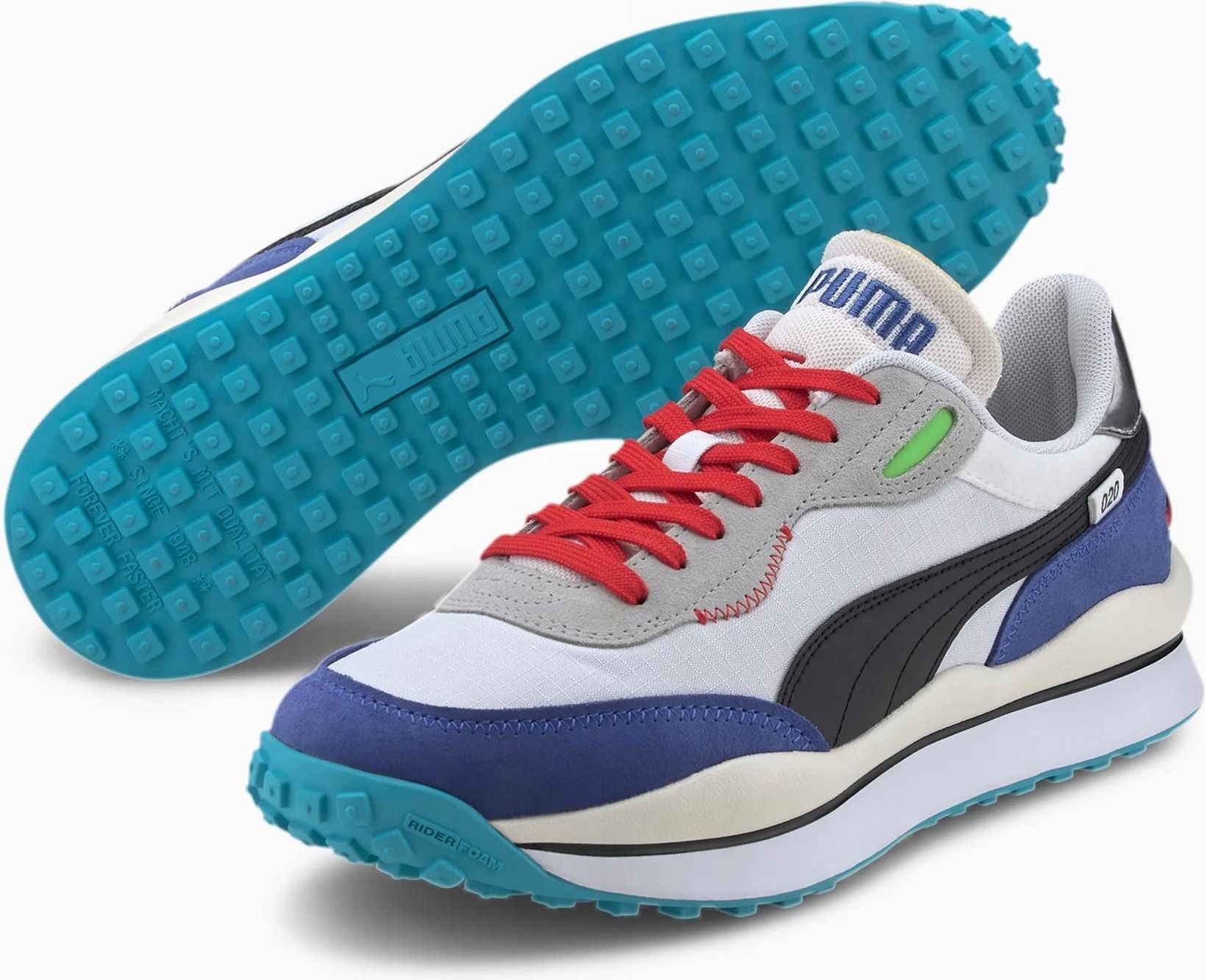 Puma Style Rider Ride On Lekkie 37283901 biały niebieski wielokolorowy ...