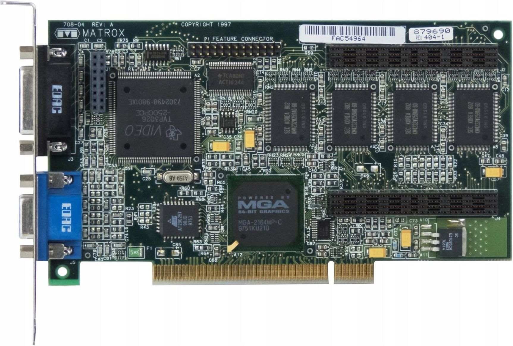 Matrox Millenium II 4MB MIL2P/4I 708-04 Pci Vga (MIL2P4I) - Karta ...