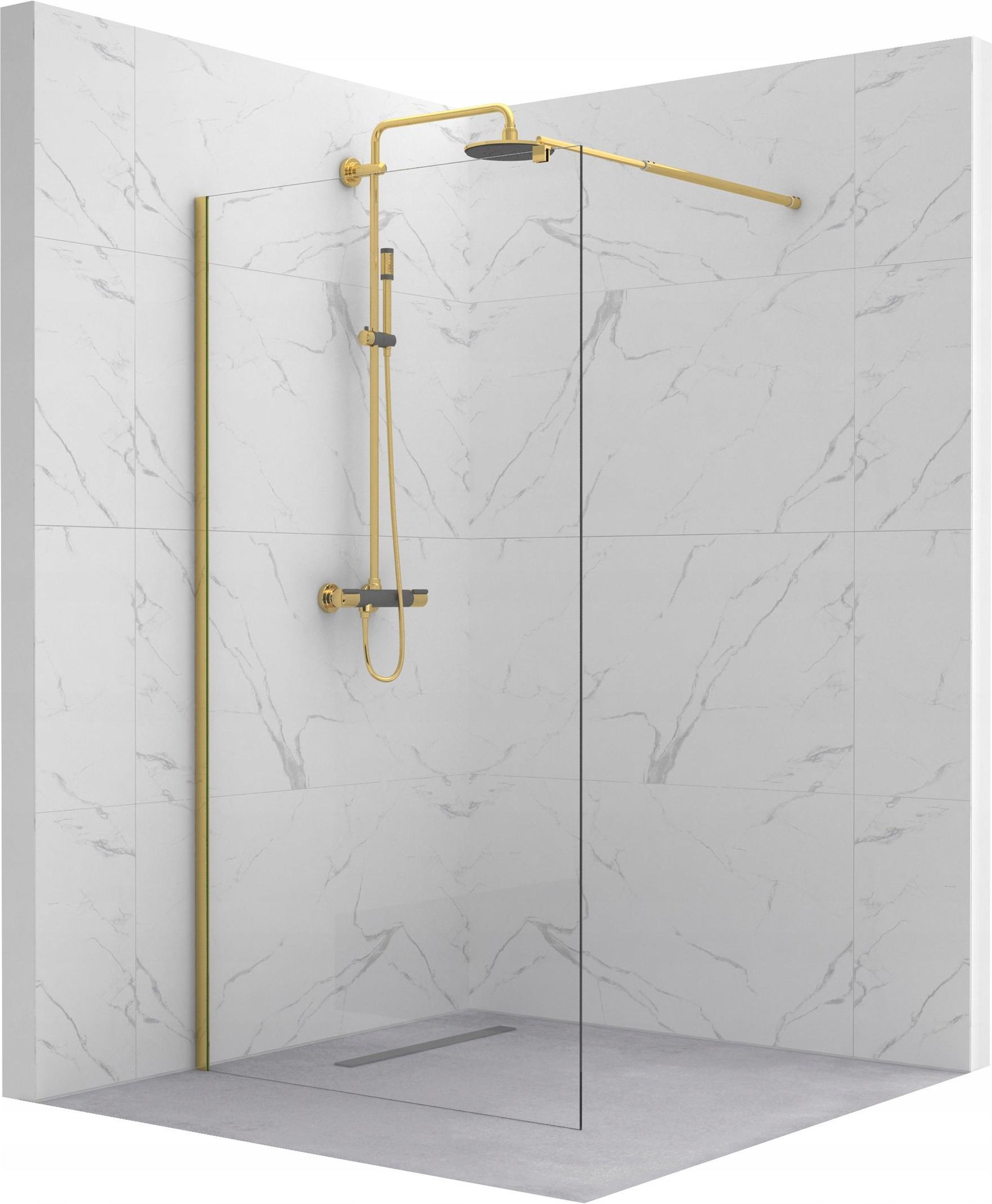 Drzwi prysznicowe Sevante Ścianka Szyba Prysznicowa Walk-In 100 cm ...