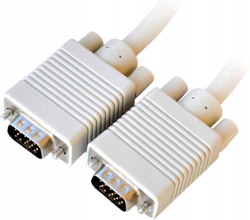 Kabel Przewód Vga D-Sub 15 Pin Svga 5M Kremowy (01778) - Opinie i ceny ...