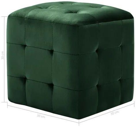 Stoliki Nocne, 2 Szt., Zielone, 30X30X30 Cm, Aksamit 2414000 - Opinie i ...
