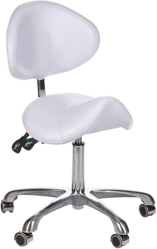 Beauty System Taboret Kosmetyczny Z Oparciem By-3004 Biały - Ceny i ...