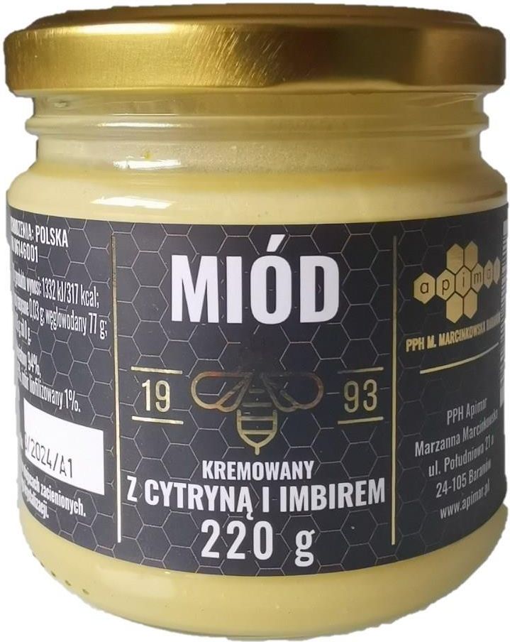 Biały SaiBaba - Miód kremowany z imbirem i cytryną, 250g - Ceny i ...