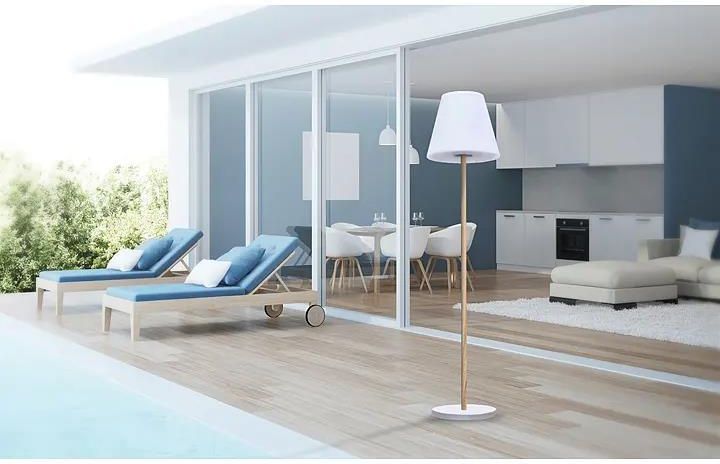 Lumisky Lampa Solarna Led Standy Wood W Kolorze Biało-Brązowym Wys ...