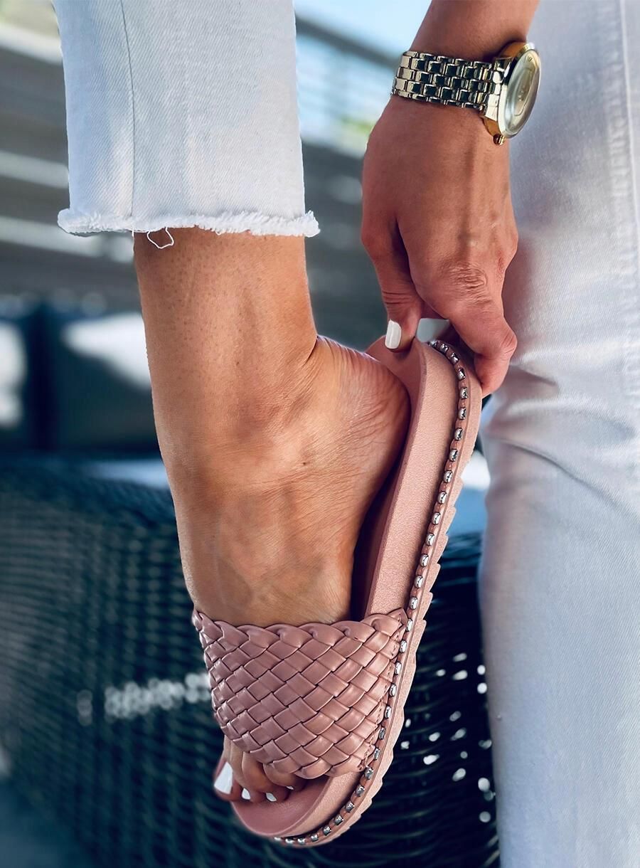 Klapki damskie Plecione Lato Eleganckie Różowe 38 - Ceny i opinie ...