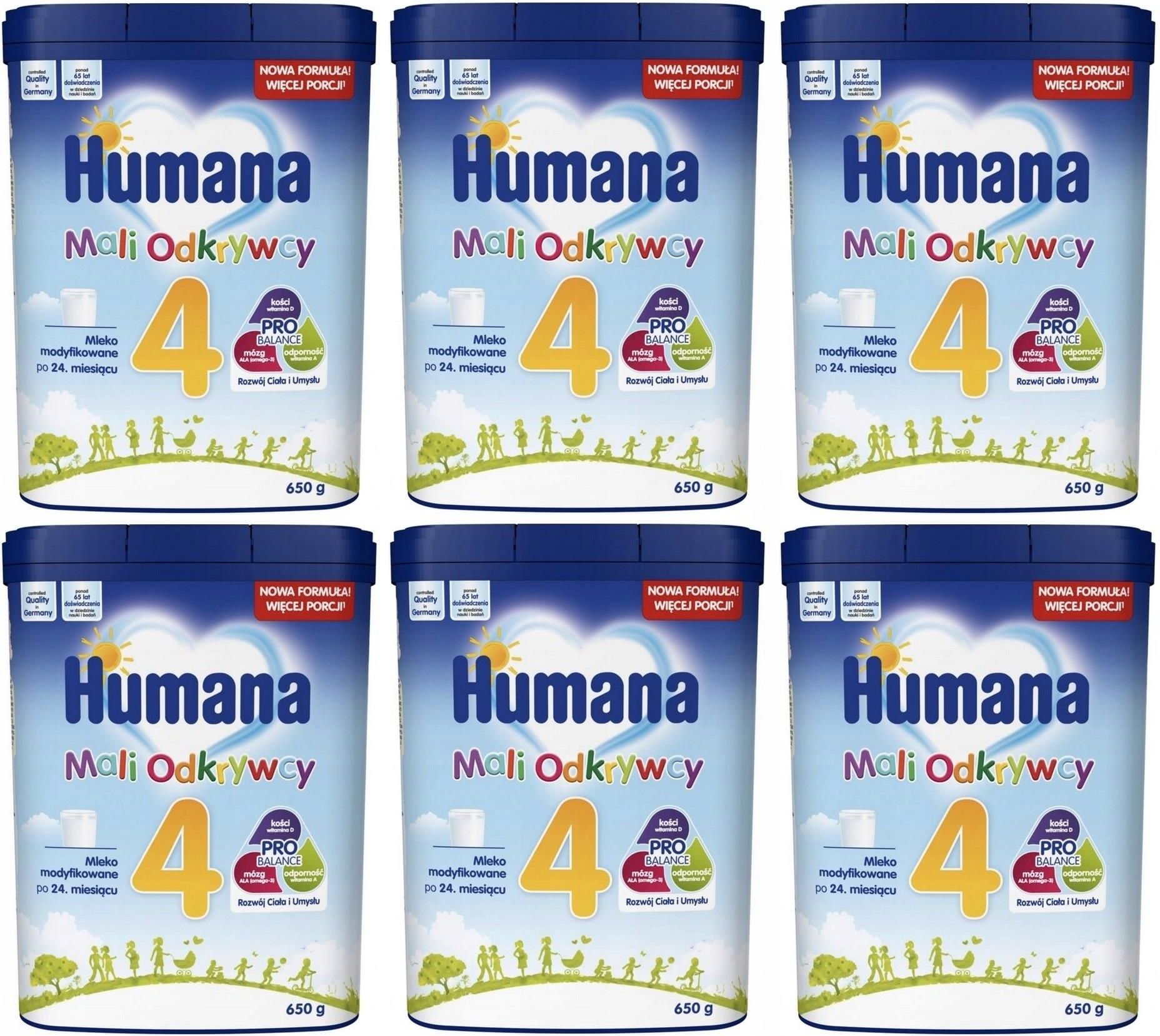 Humana 4 Mleko Następne 6x650G - Ceny i opinie - Ceneo.pl