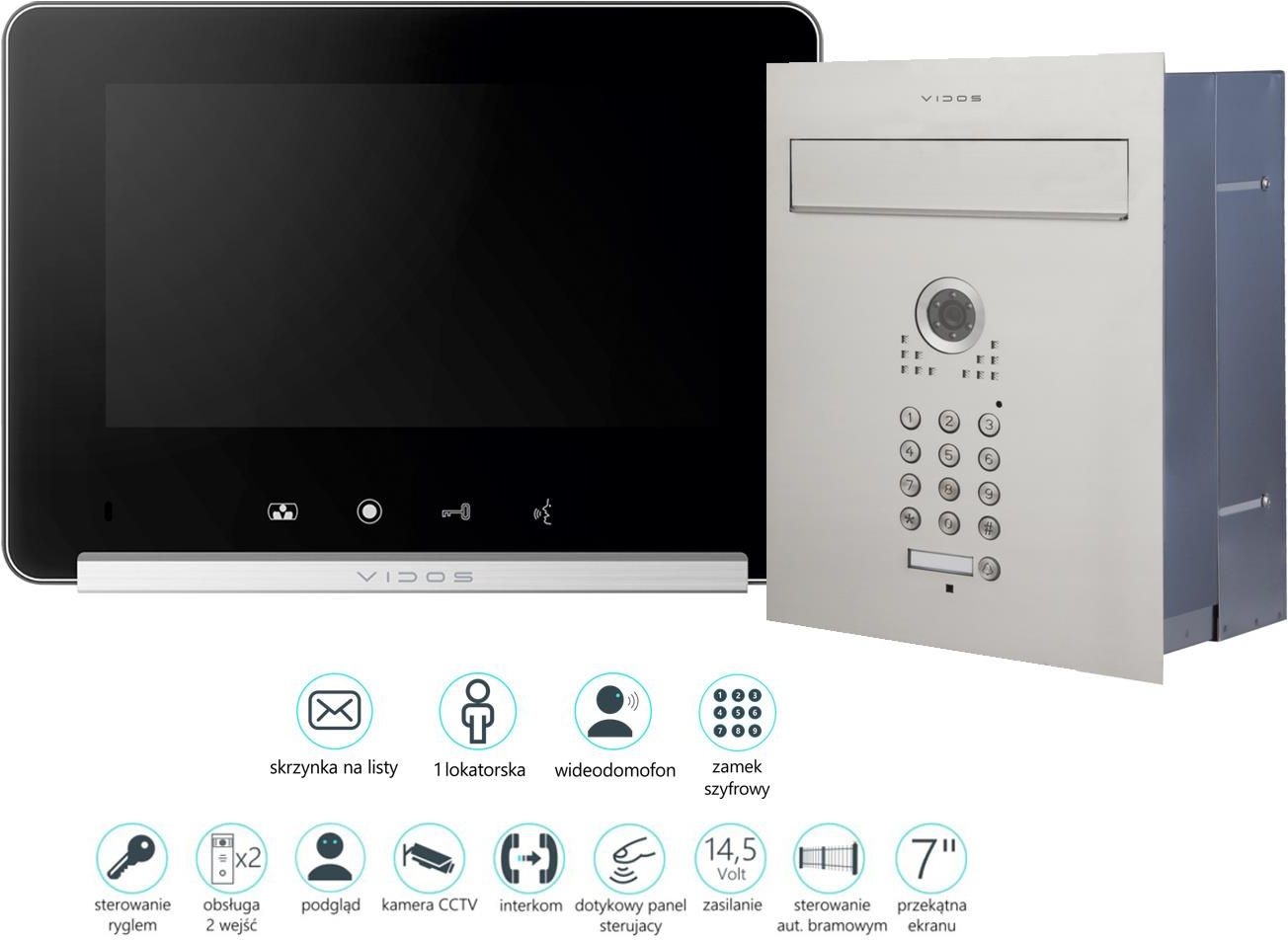 Videofon Vidos Ze Skrzynką Na Listy I Szyfratorem S561D-Skp M690B - Opinie i ceny na Ceneo.pl