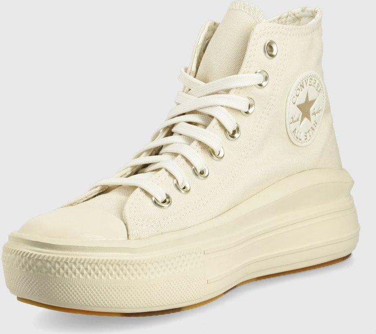Converse trampki Chuck Taylor All Star Move Hi damskie kolor beżowy ...
